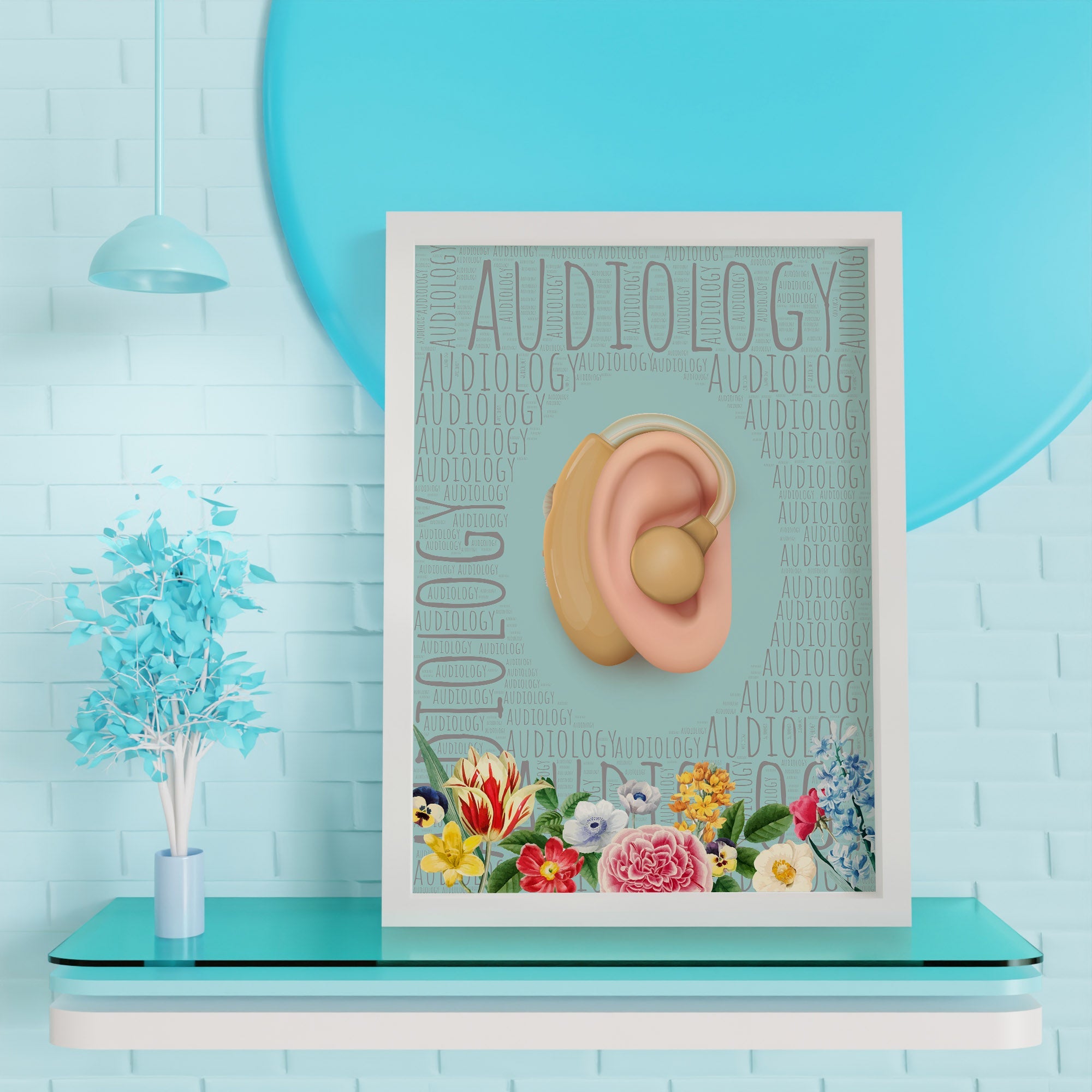 Audiology Illustration - Framed Poster For Clinics, Hospitals & Study ...