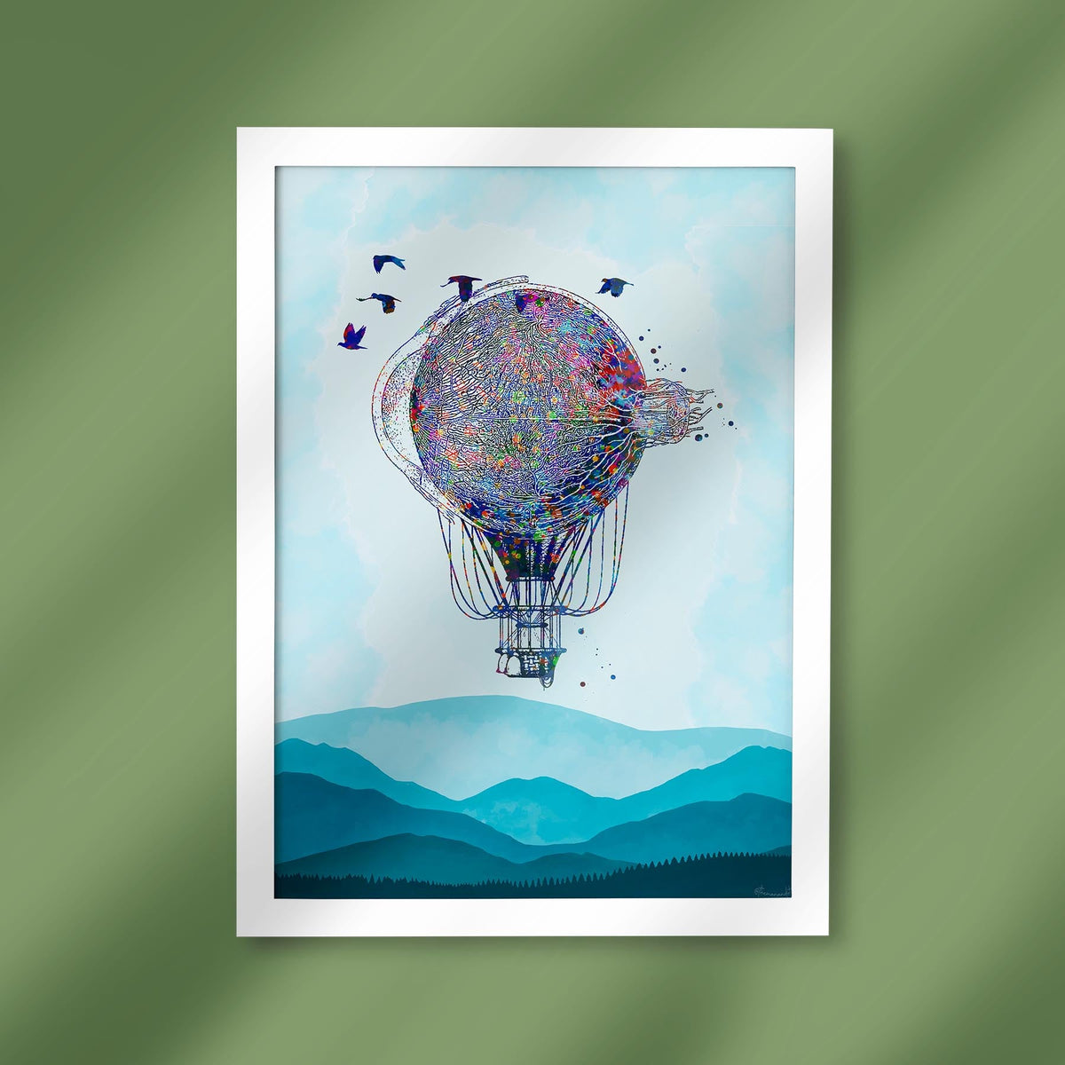 Eye Balloon - Framed Poster For Eye Clinics, Hospitals & Study Rooms ...