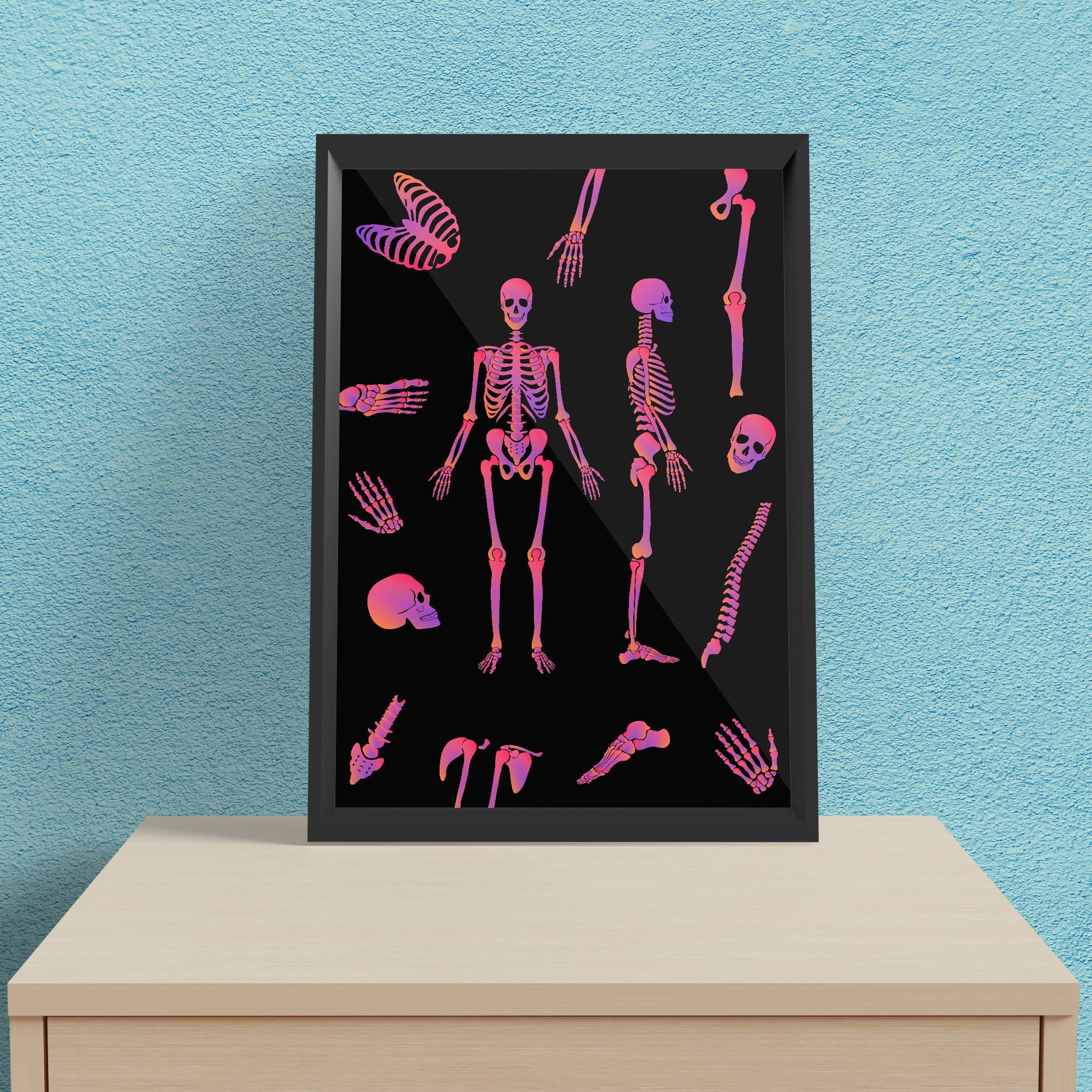 Skeleton - Framed Poster For Clinics, Hospitals & Study Rooms – The Manan